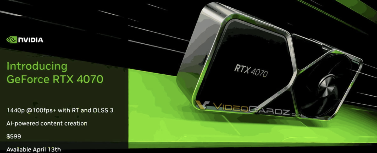 RTX 4070确认4月13日发布，性能对标RTX 3080！ - 知乎