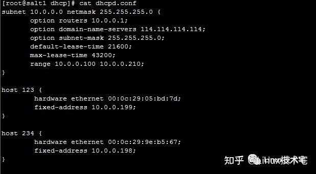 配置DHCP根据MAC地址获取固定IP - 知乎