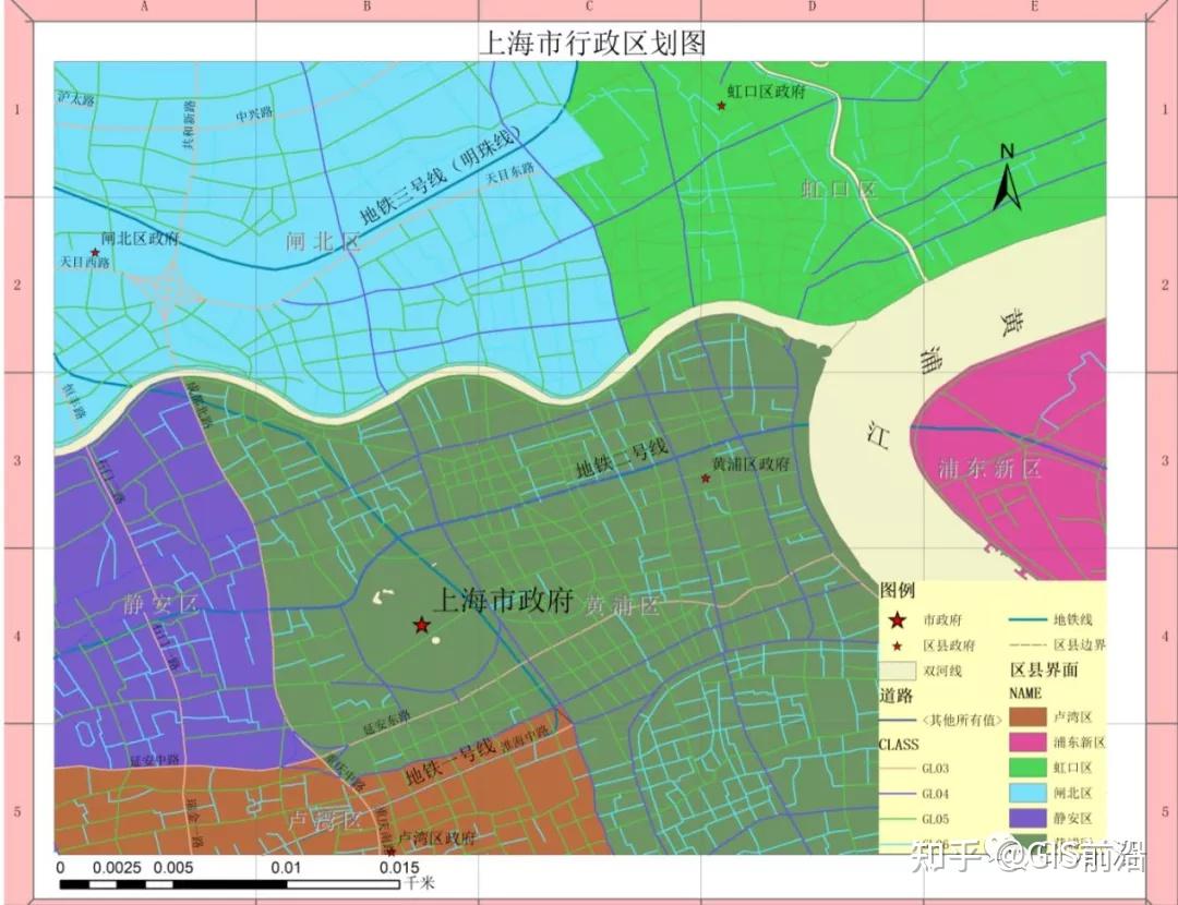 Arcgis上海市行政区划图制作（附练习数据下载） 知乎 