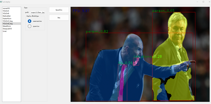 Qt工具集成模型部署（ONNXRunTime+openvino）之部署Yolov5&Yolov8 实例分割（onnxRuntime） - 知乎
