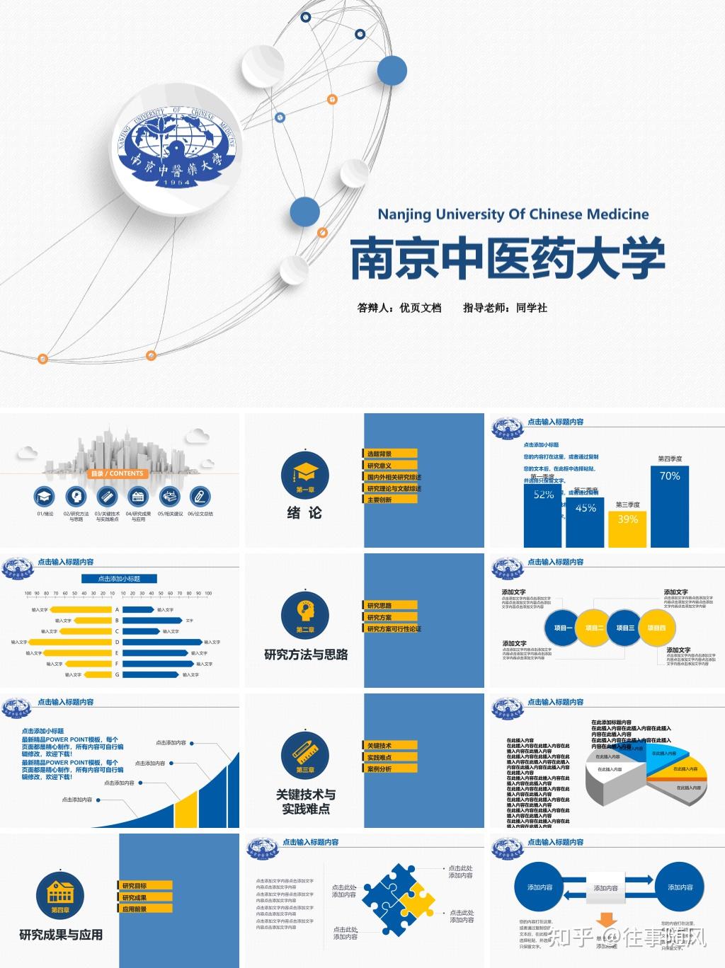 南京中医药大学本科毕业论文答辩和论文选题PPT模板 - 知乎