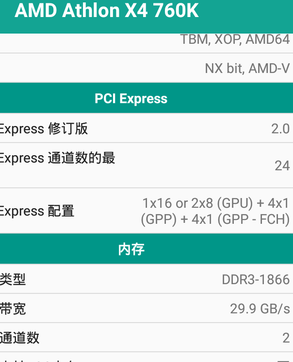 AMD Athlon(tm) X4 760K支持多大的内存？ - 知乎
