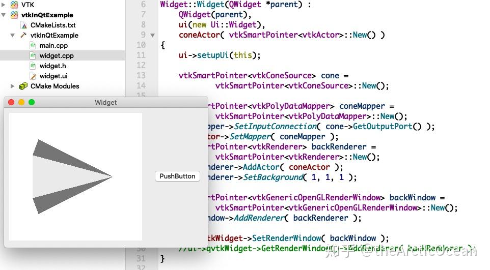 在Qt中使用VTK的简单例子 - 知乎