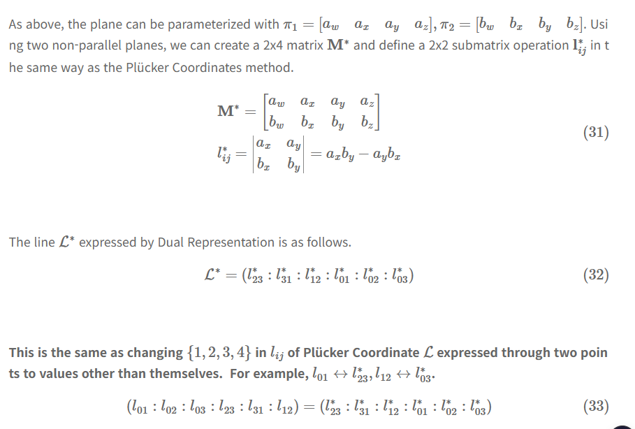 Plucker坐标与Plucker矩阵 - 知乎
