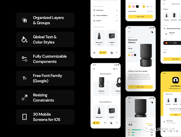 高保真原型第6期：CaStore Mobile UI Kit - 知乎