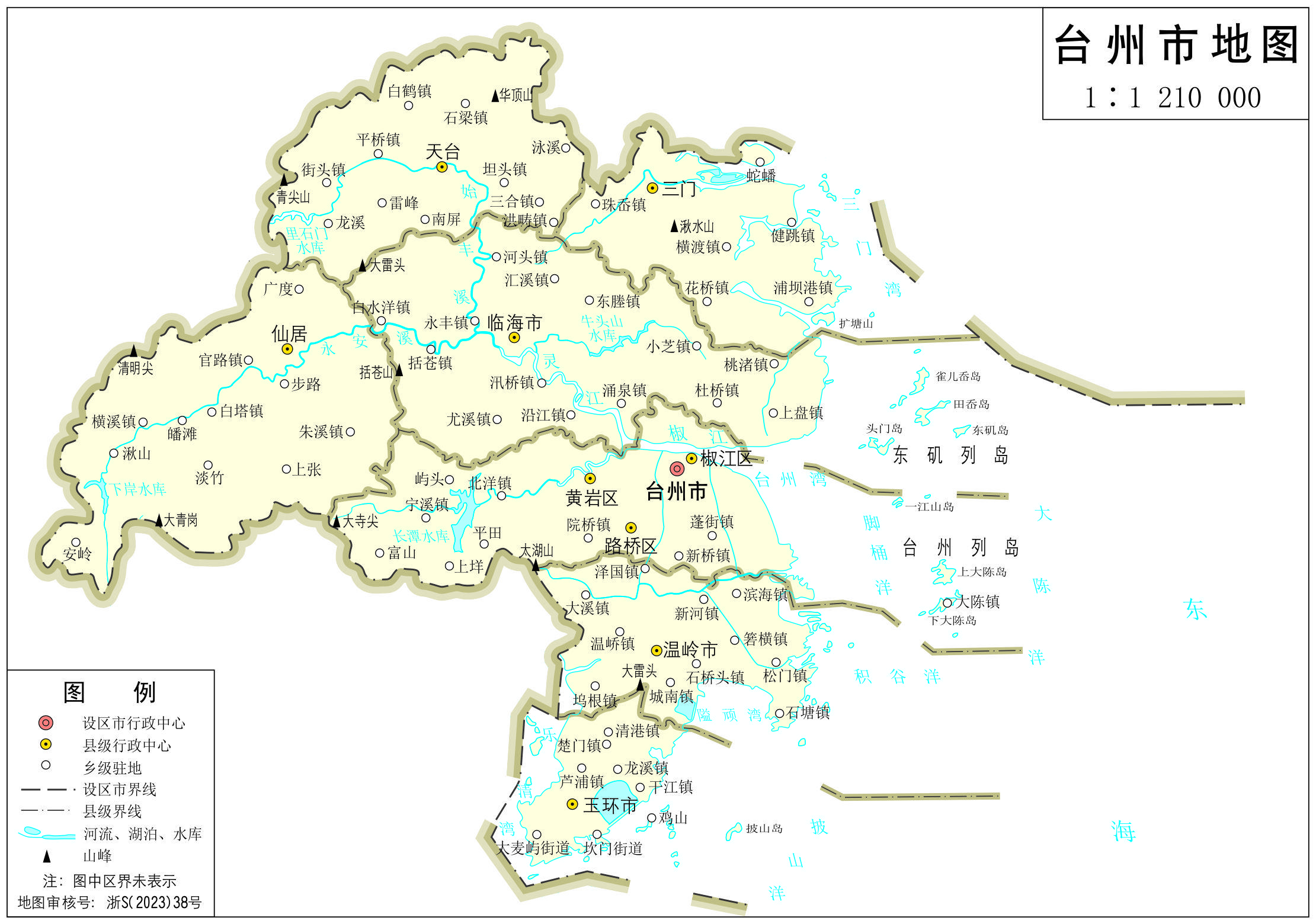 浙江省和11大地级市2023年版高清行政图 知乎