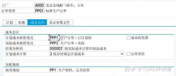 SAP CO产品成本对象-后台配置-生产订单详解 - 知乎