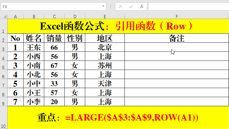 Excel函数公式：行、列引用函数Row、Rows、Column、Columns使用技巧 - 知乎