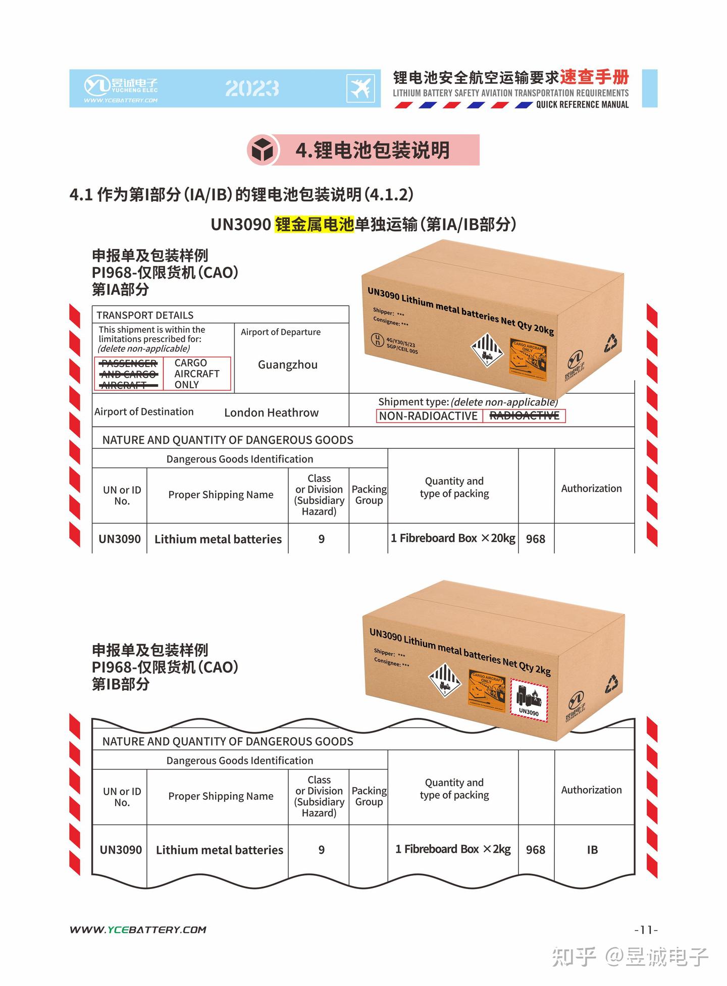 分享丨2023版锂电池安全航空运输要求速查手册 - 知乎