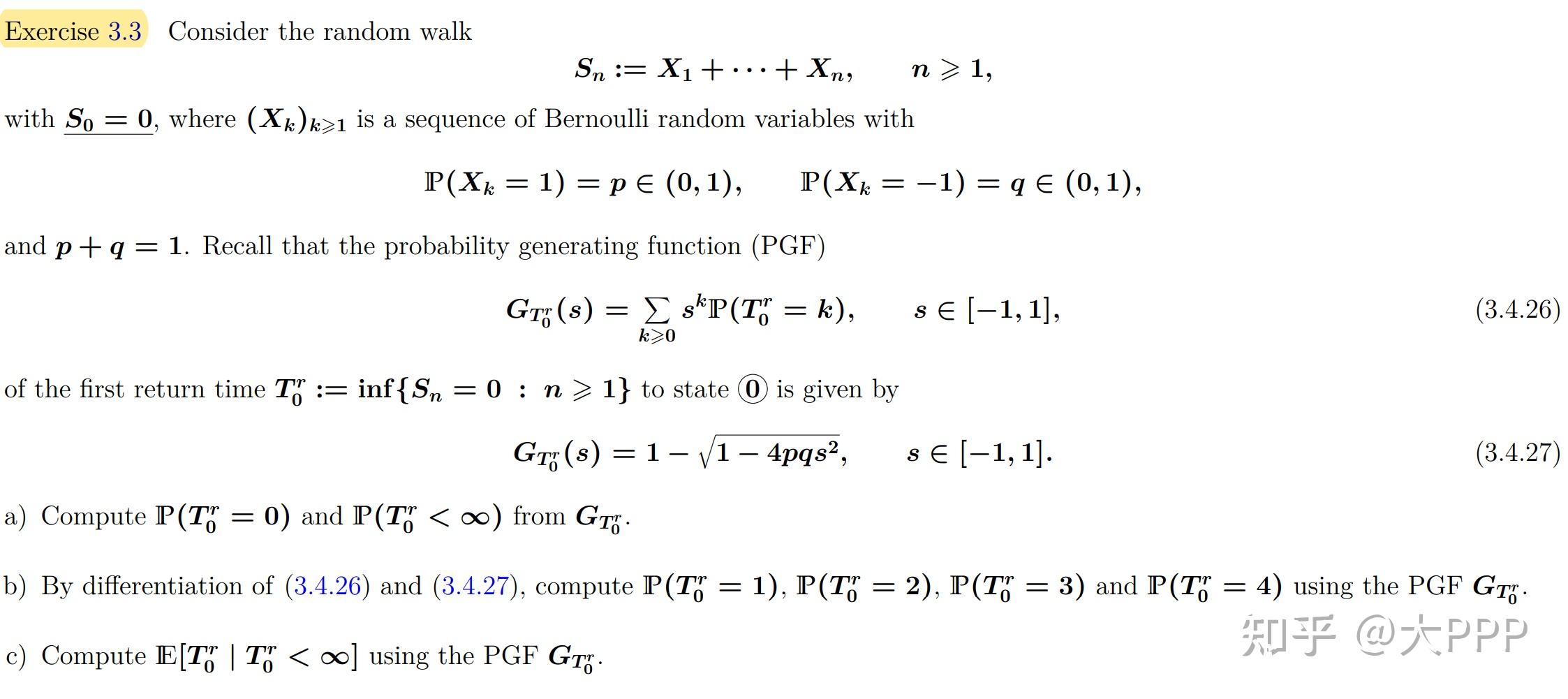 随机过程学习笔记（2）- Random Walks随机游走问题 - 知乎