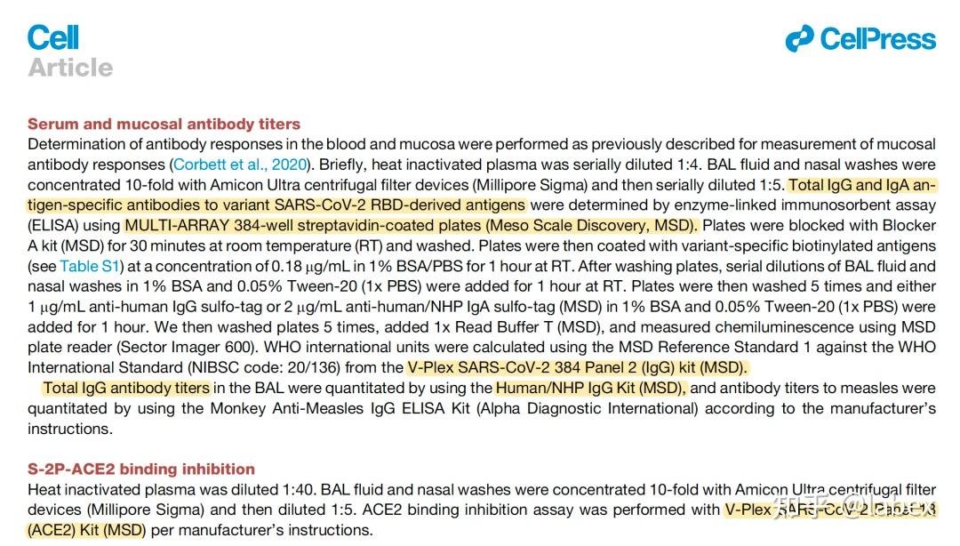 MSD 384孔免疫定量：血液和上下呼吸道的免疫反应 - 知乎