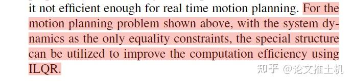 Constrained Iterative LQR for On-Road Autonomous Driving Motion Planning - 知乎