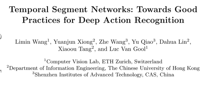 动作识别经典论文Temporal Segment Network(TSN) - 知乎
