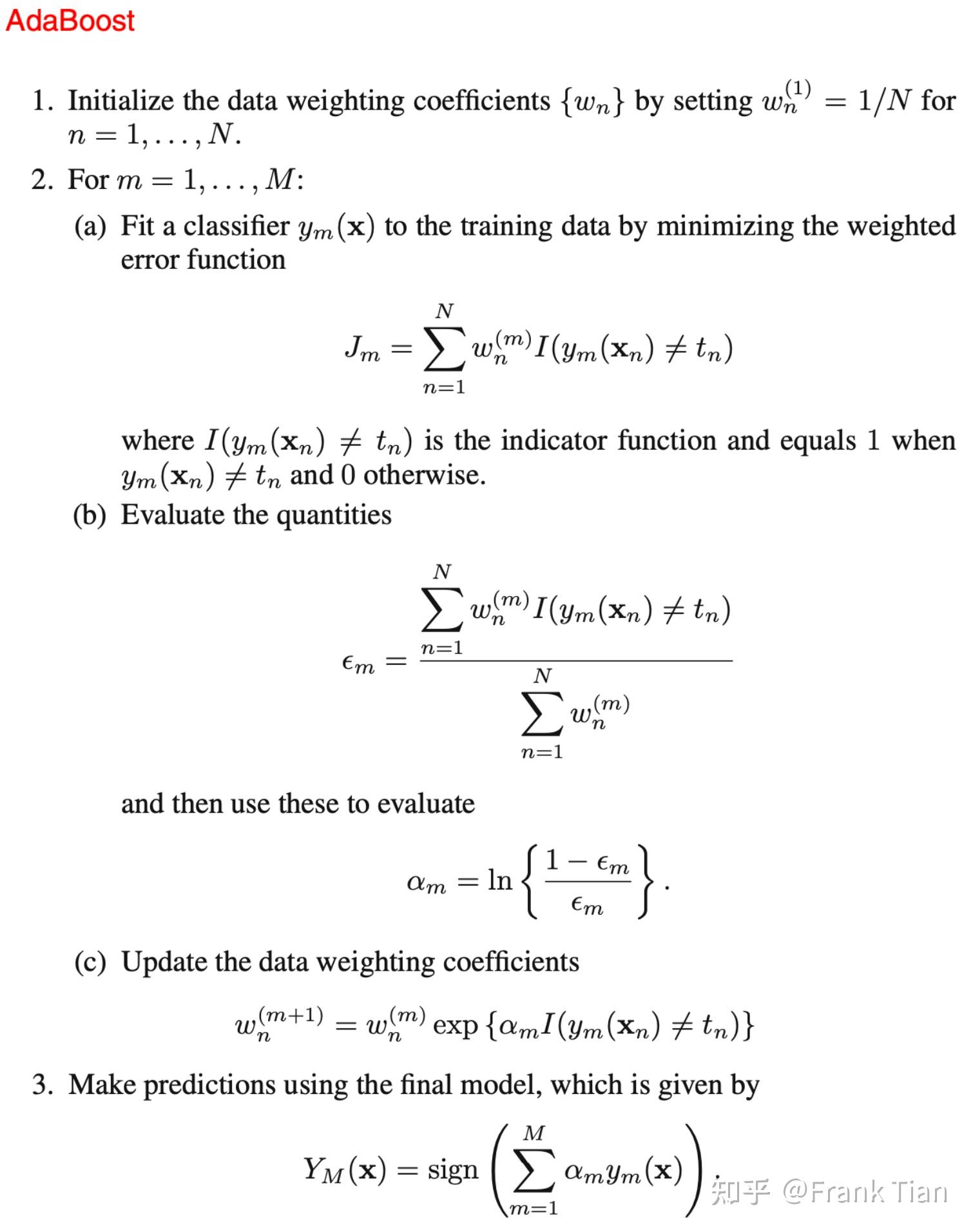 AdaBoost 算法原理详细总结有哪些内容？ - 知乎