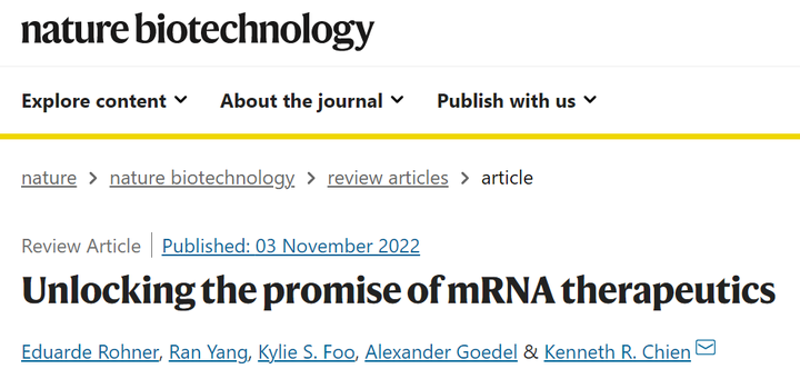 mRNA相关综述之解锁mRNA疗法的前景 - 知乎