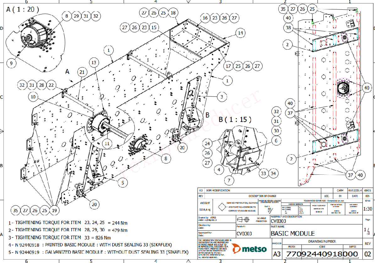 Metso美卓CVB系列斜面振动筛图纸CVB102/103/104/202/203/204/302/303/304/402/403/502 ...