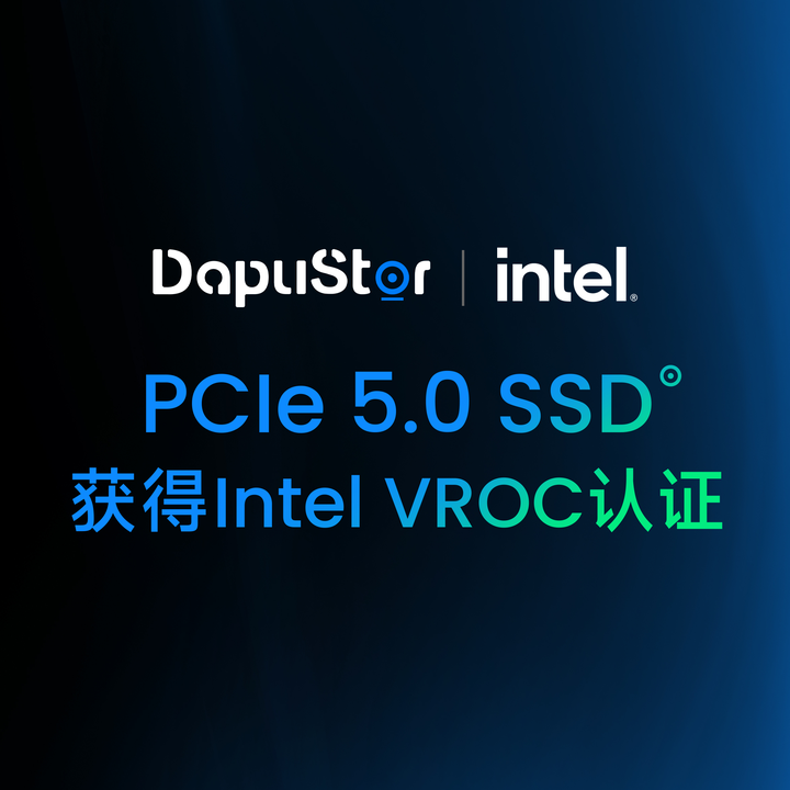 DapuStor PCIe 5.0 SSD系列获得Intel-VMD-VROC认证 - 知乎
