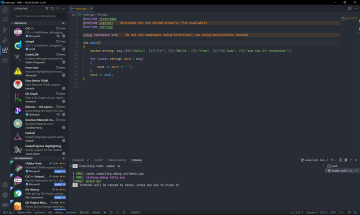[万字长文]Visual Studio Code 配置 C/C++ 开发环境的最佳实践(VSCode + Clangd + XMake) - 知乎