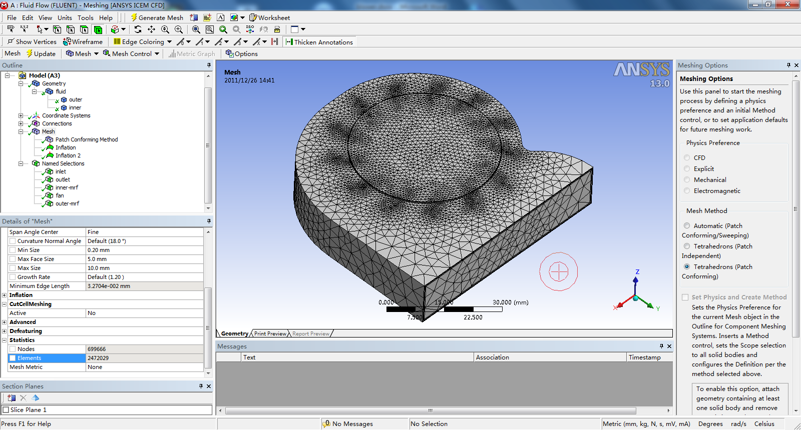 Fluent离心风扇仿真案例操作详解-2.网格划分 - 知乎