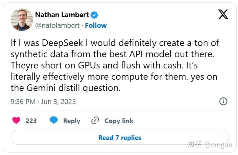 DeepSeek 可能使用了 Google 的 Gemini 来训练最新模型 - 知乎