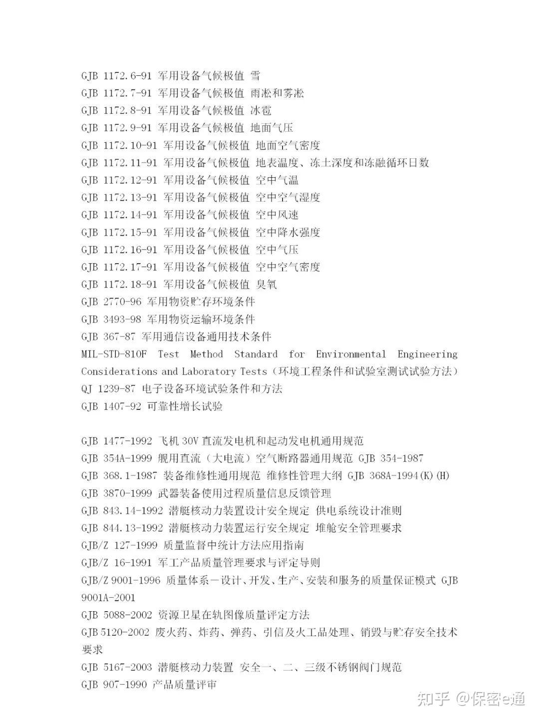 中国军用标准目标丨国军标(GJB) 汇总 - 知乎