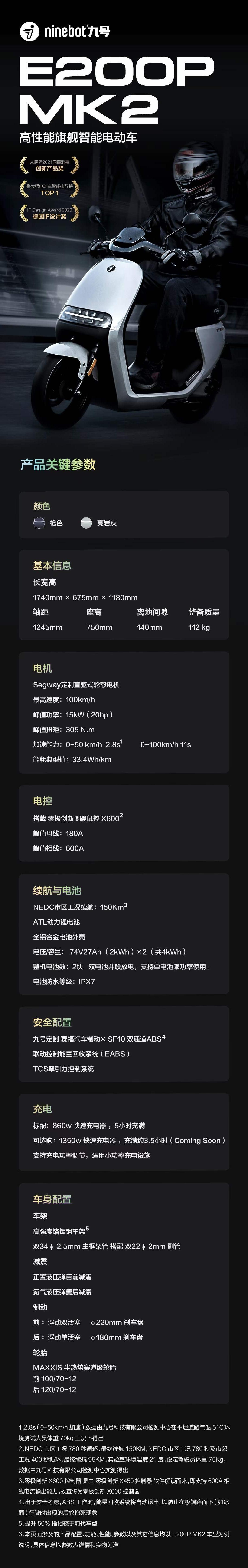 近2.1W的电动摩托车，体验如何？九号E200P MK2测评 - 知乎