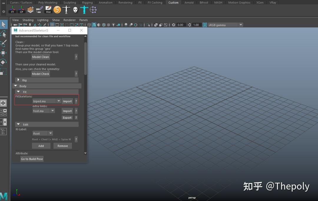 Advanced Skeleton绑定生成基础 - 知乎