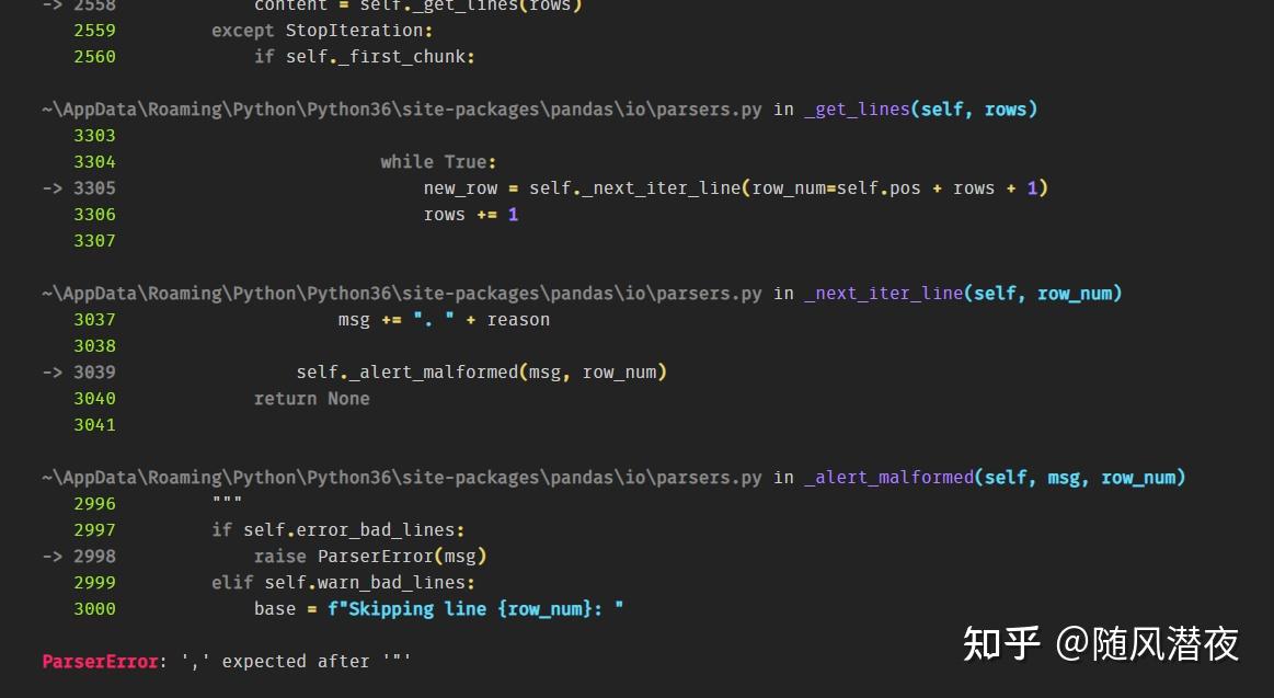 pandas-csv-parsererror-expected-after