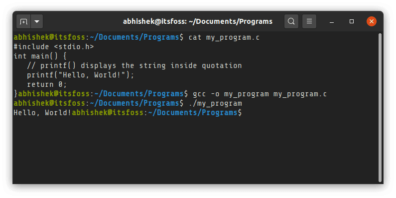 如何在 Ubuntu/Debian Linux 上编写、编译和运行一个 C 程序| Linux 中国 - 知乎