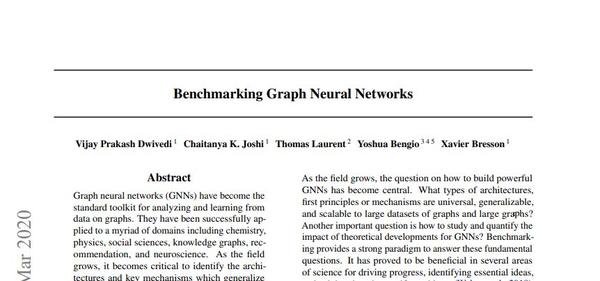 图神经网络的新基准Benchmarking Graph Neural Networks - 知乎