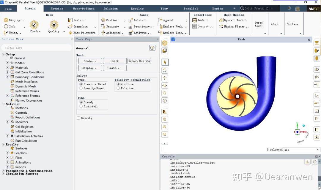六十六、Fluent离心泵旋转流场模拟 - 知乎