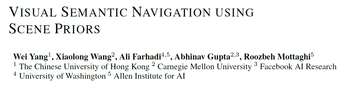 ICLR2019 视觉导航中的 Scene Priors - 知乎