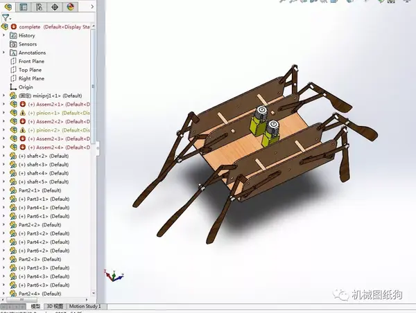【精巧机构】Kinematic Walker多足爬行小玩具模型3D图纸 Solidworks设计 - 知乎