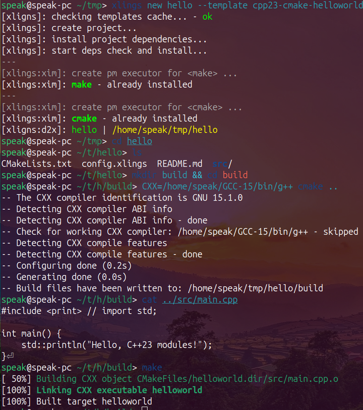 C++23: import std工程模板 - cmake + ninja + gcc15 及不同版本CMAKE_EXPERIMENTAL_CXX_IMPORT_STD对应的ID号 - 知乎