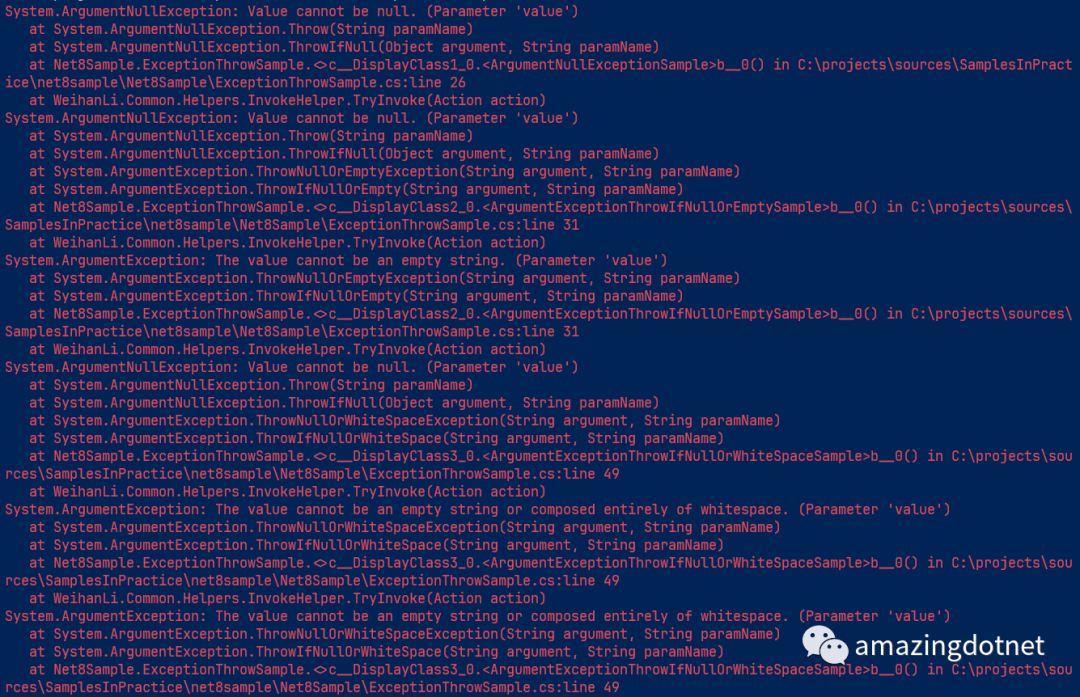 使用 .NET 8 中的 Exception Throw Helper - 知乎
