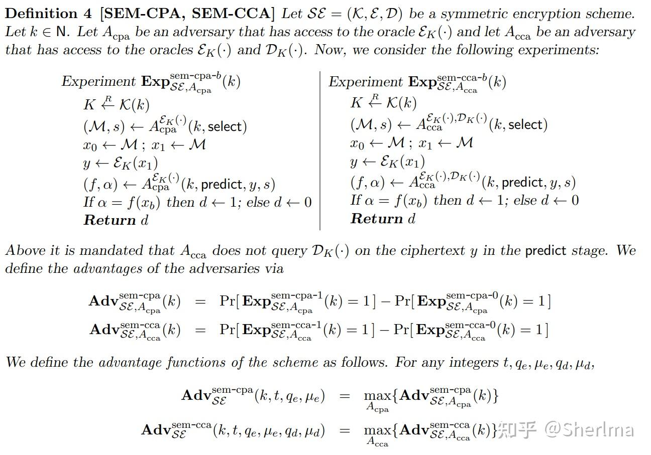 Four Security Definitions for Encryption Schemes - 知乎