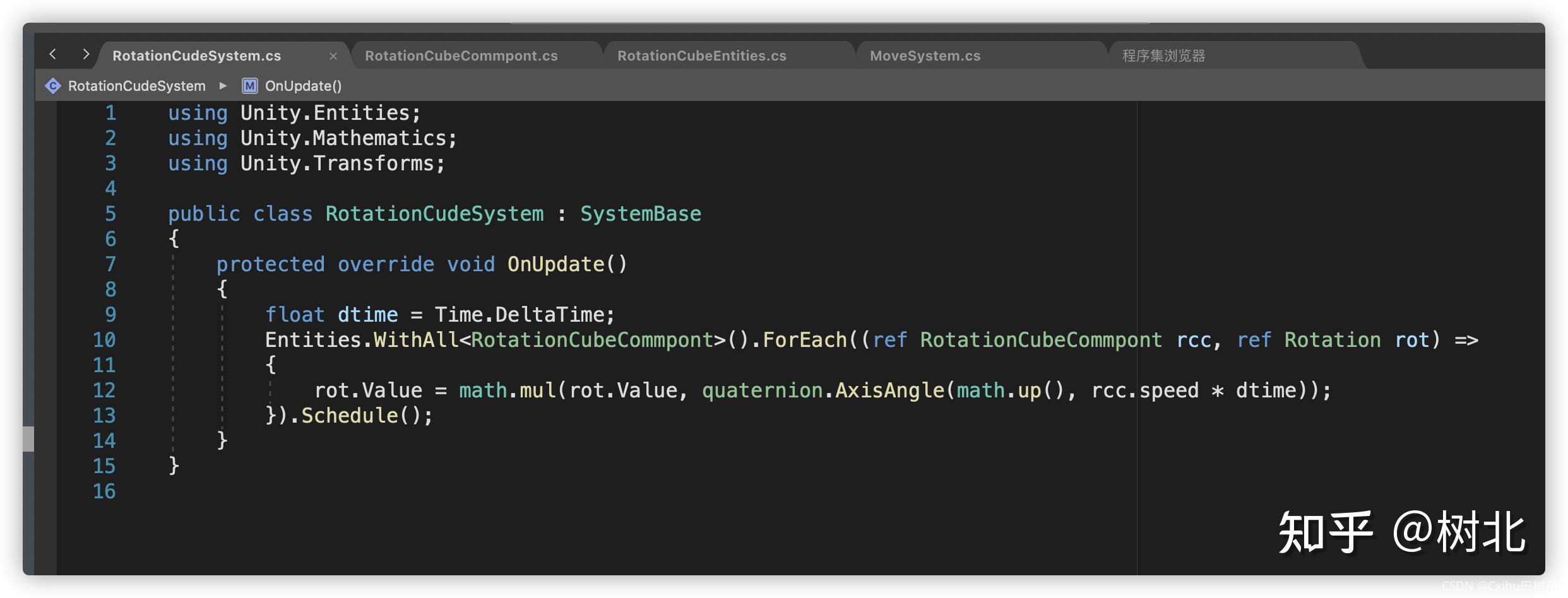 《Unity DOTS之ECS从入门到不香》（3）从旋转一个Cube开始（上） - 知乎