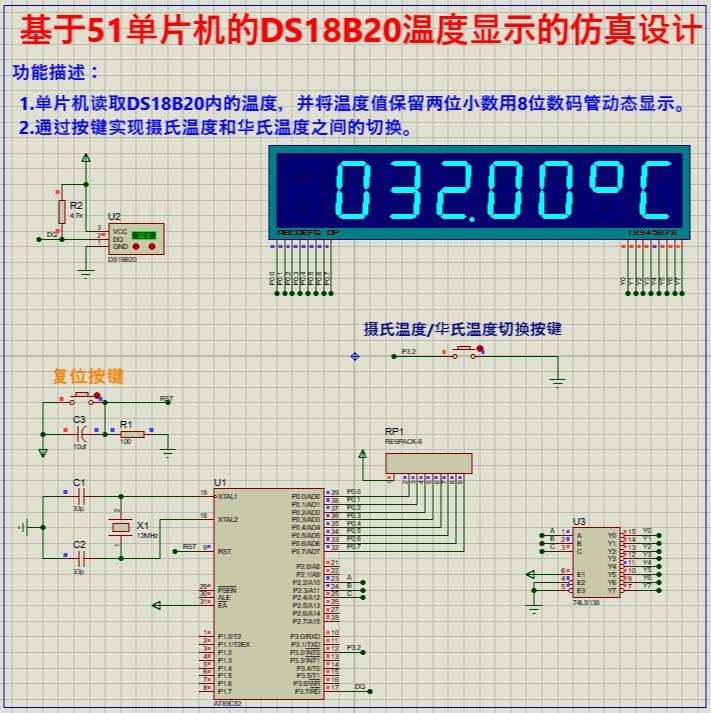基于51单片机的DS18B20温度显示的仿真设计 - 知乎