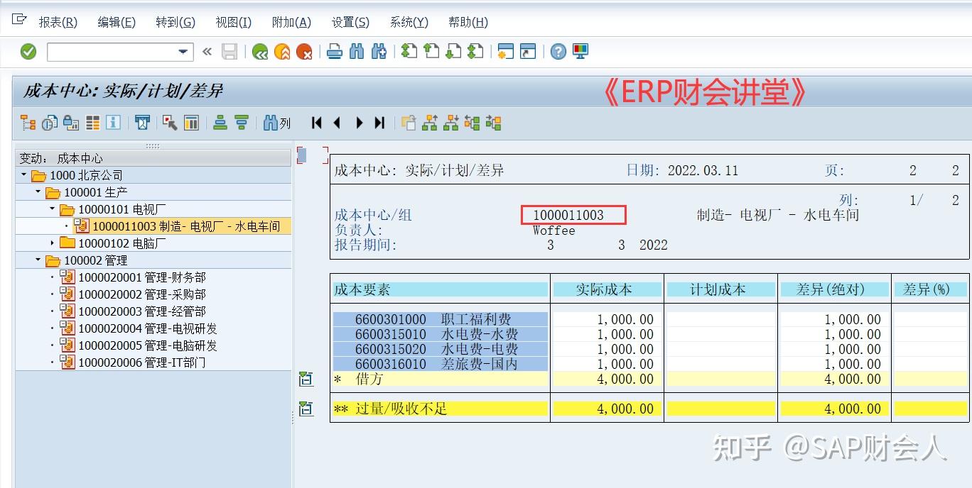 SAP软件 费用分摊(二) 按固定比例分配 - 知乎