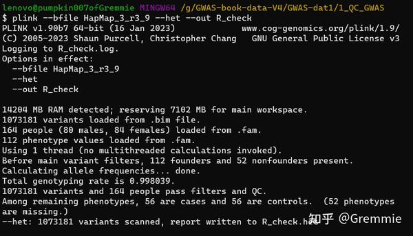 [GWAS]基于plink的基因数据杂合度质控 - 知乎
