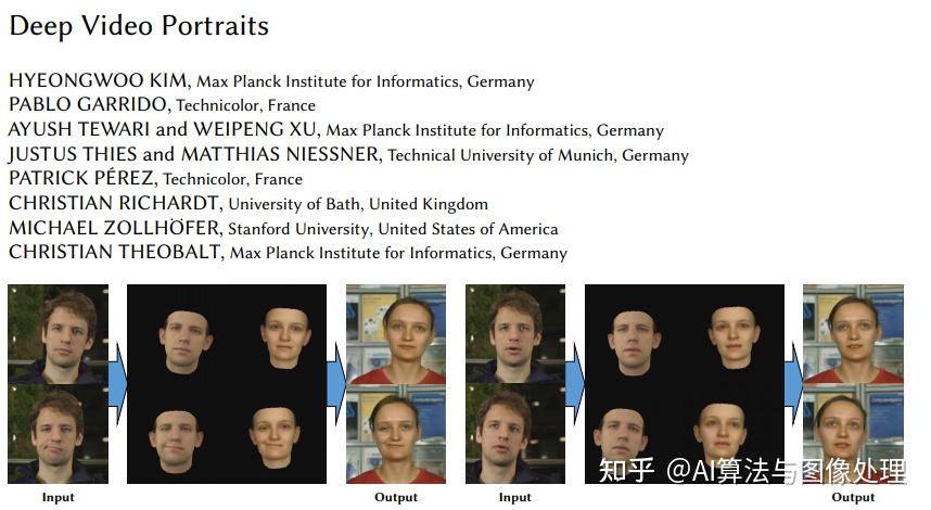 2021.11.13 Deep Video Portraits - 知乎