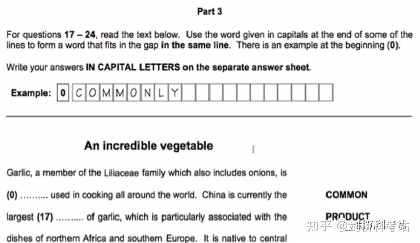 FCE语用题型 word formation高频考点解析及练习 - 知乎