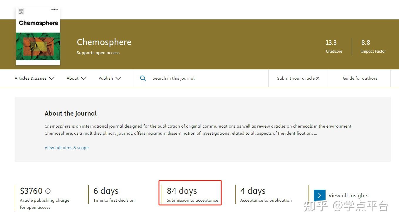 chemosphere还能投吗？ - 知乎