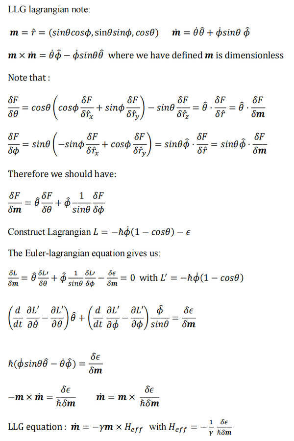Lagrangian Formalism for LLG equation - 知乎