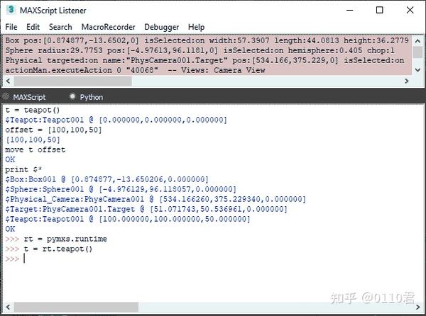 MAXScript 侦听器窗口 - 知乎
