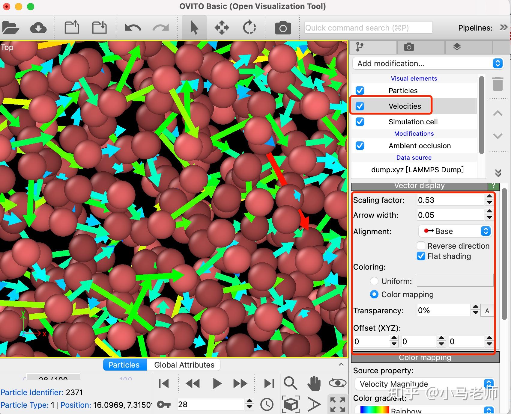 Ovito教程：原子移动方向添加箭头 - 知乎