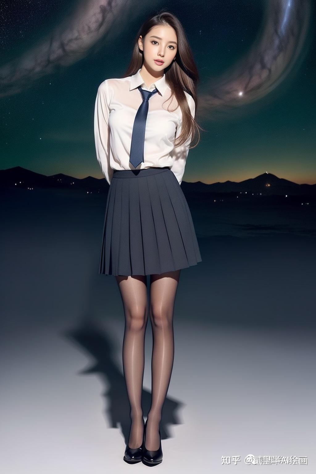 AI绘画：星空璀璨，时光永恒的JK女孩 - 知乎