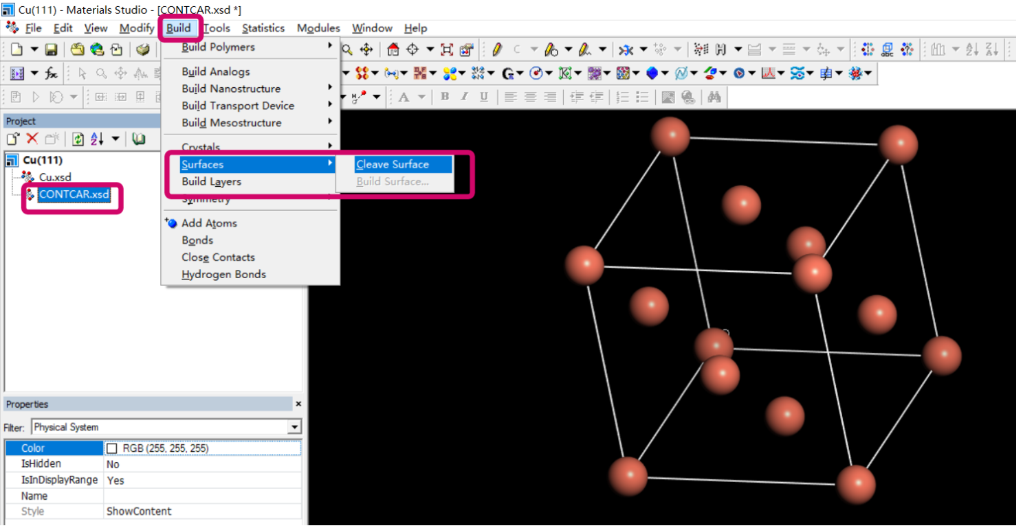 使用Material Studio搭建Cu(111)表面模型 - 知乎