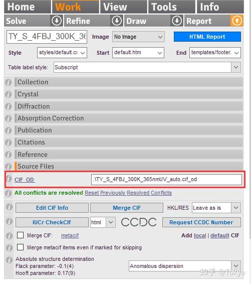 Olex2结构精修时信息无法写入CIF的解决方案 - 知乎