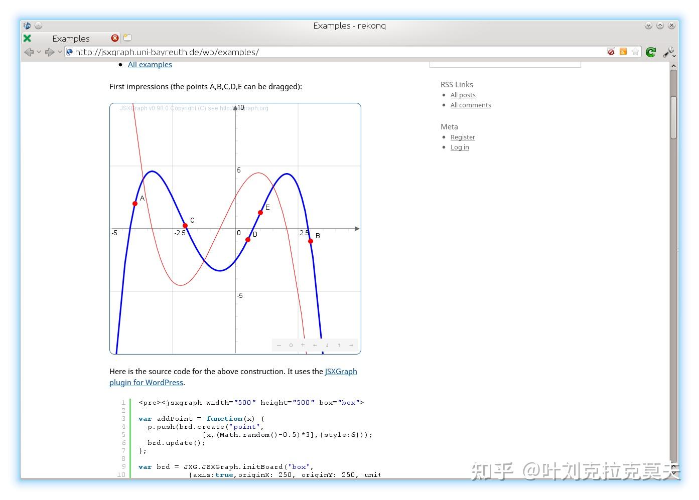 科学可视化软件介绍 – 交互式数学可视化软件JSXGraph - 知乎